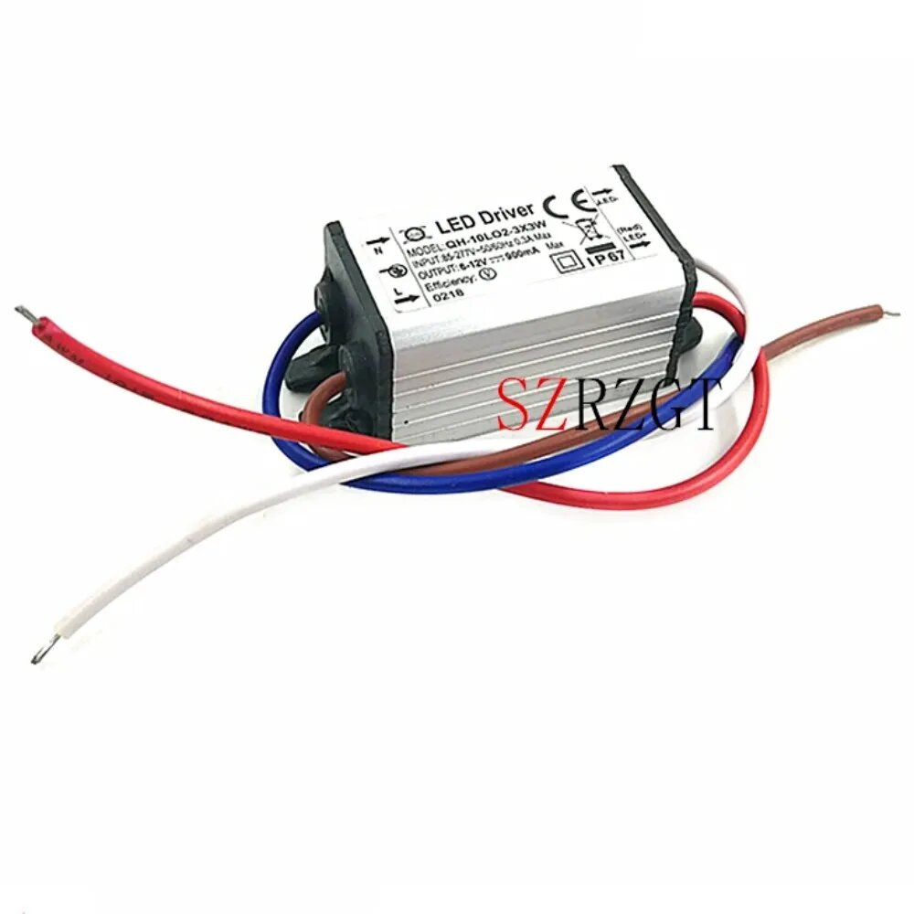 Водонепроницаемый LED драйвер SZRZGT 10 Вт 6-12В 900mA