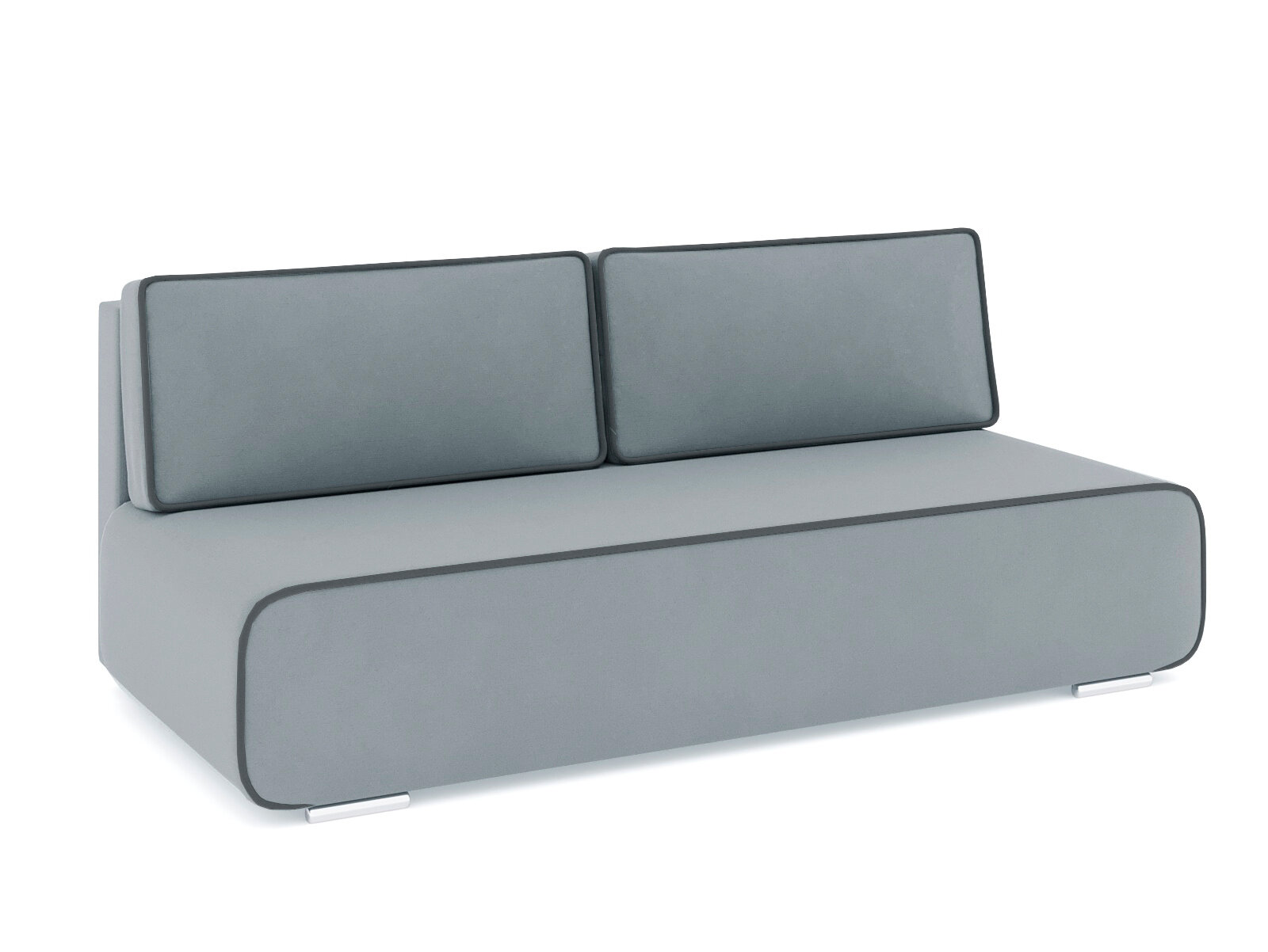 Диван - кровать Лаки, еврокнижка, 206*83*84, велюр Зара Маус 12/ кант Зара Грей 18