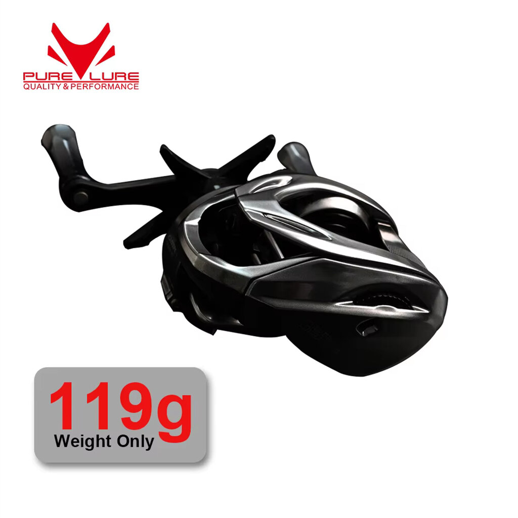 Silver Feather--8.5:1 Left Hand purelure Silver Feather Катушка, диаметр катушки: 28 мм