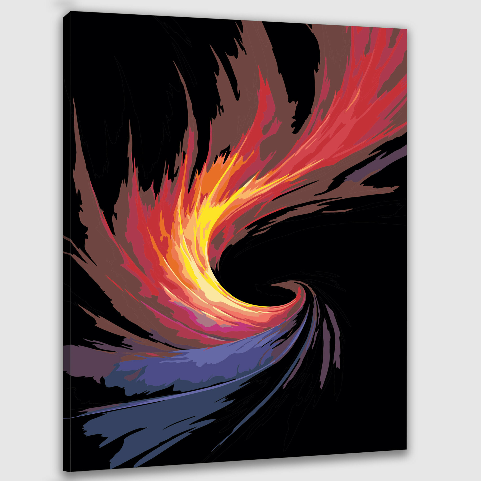 Картина по номерам 40x50 см, цифровое искусство, абстракция, яркие цвета, абстрактные формы, глубина жизненного опыта