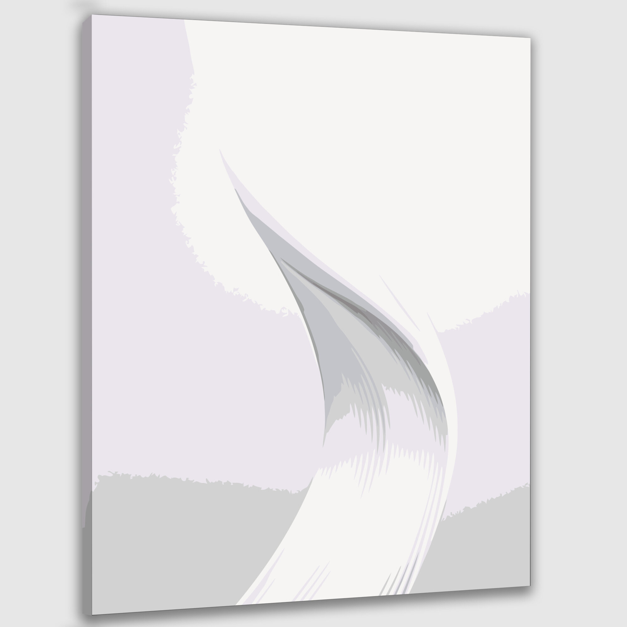 Картина по номерам 40x50 см, цифровое изображение, изогнутая линия, белый фон, минимализм, простота, элегантность