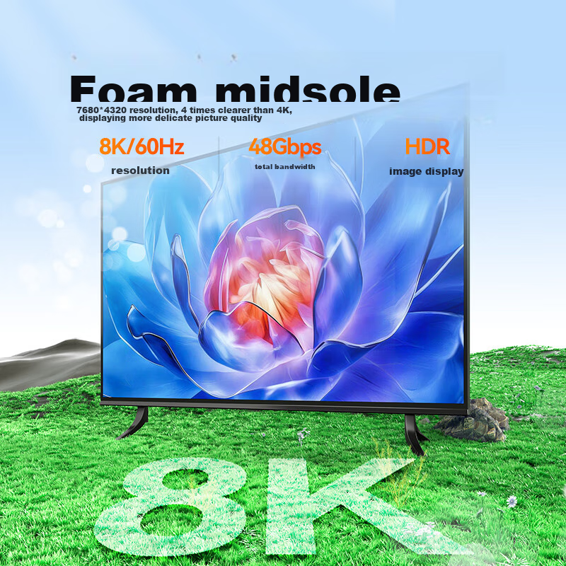 Shanze HDMI Cable 2.1 Version 8K60Hz 4K240Hz High-Definition Video Connection Cable Compatible with HDMI2.0 for Laptops, Set-Top Boxes, TVs, Monitors, And Projectors 1.5 Meters
