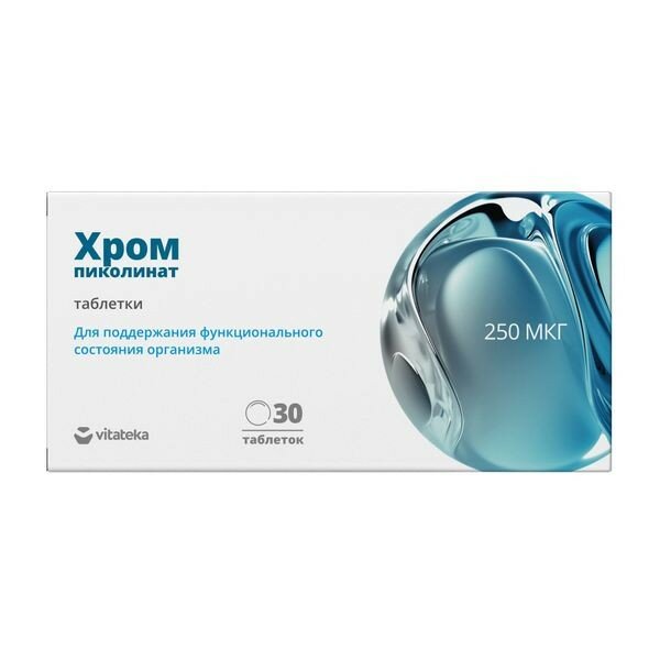 Витатека пиколинат хрома 250мкг таб 200мг N30