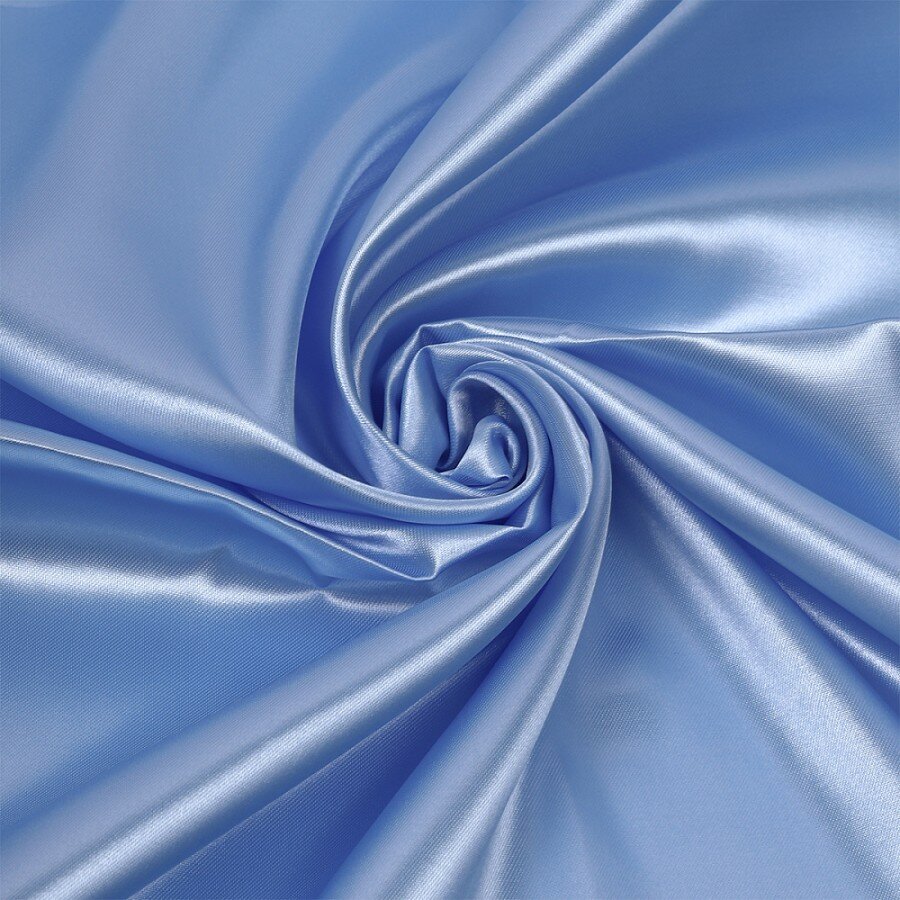 Ткань Атлас-сатин 67 г/м² 100% полиэстер шир.150 см AS.11 цв. голубой уп.3м