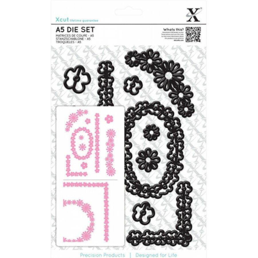 Набор ножей для вырубки Цветочные бордюры простые 14,8 х 21 см DOCRAFTS XCU503245