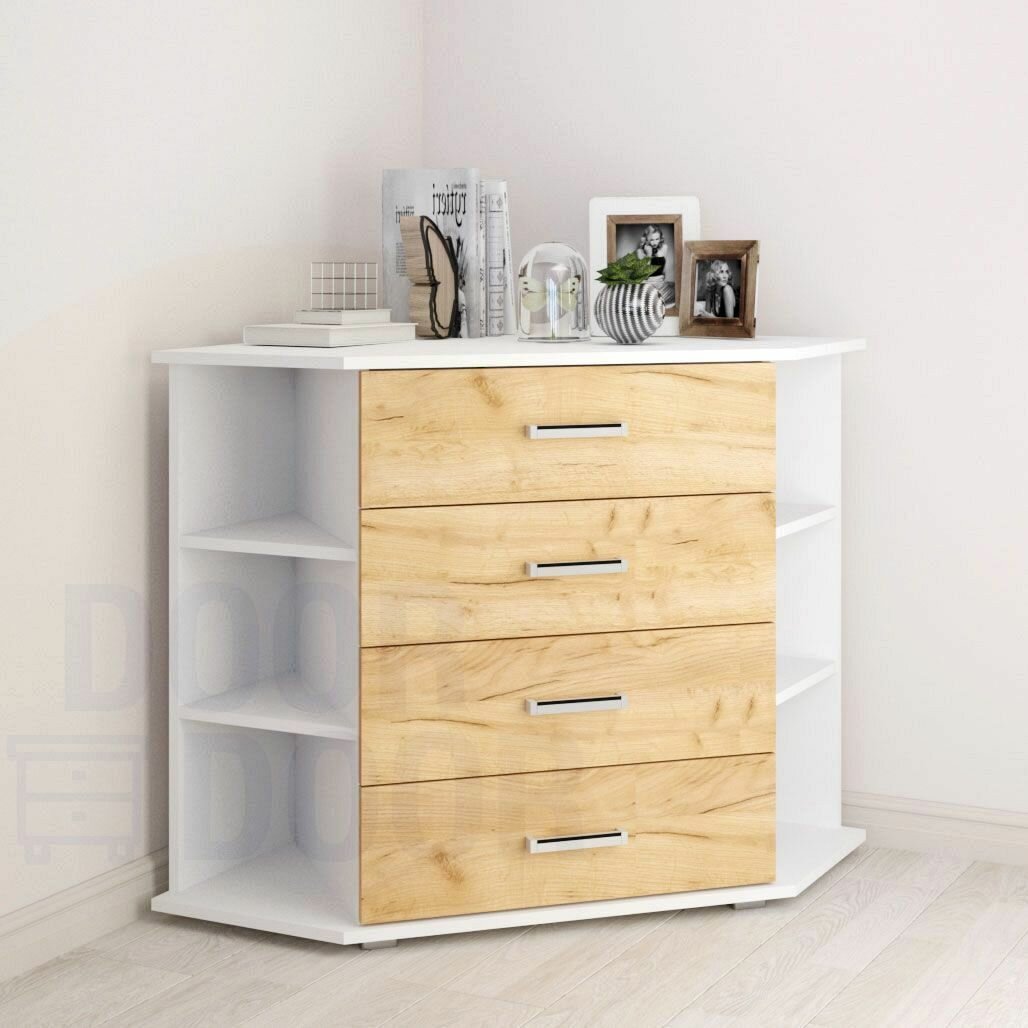 Комод Катрин 7, ЛДСП, белый, 77х97х77 см, материал: ЛДСП, цвет: белый.