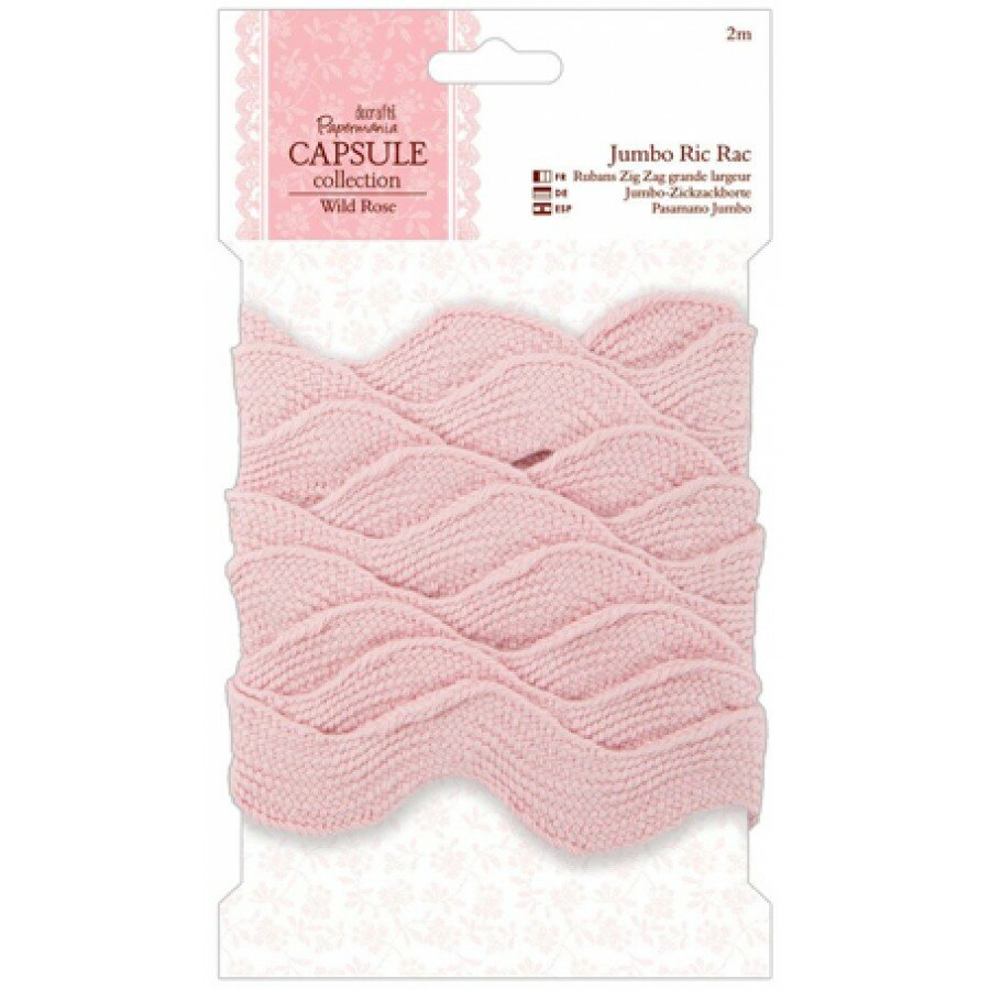 Тесьма вьюнок декоративная Wild Rose широкая 2 м розовый * DOCRAFTS PMA358209