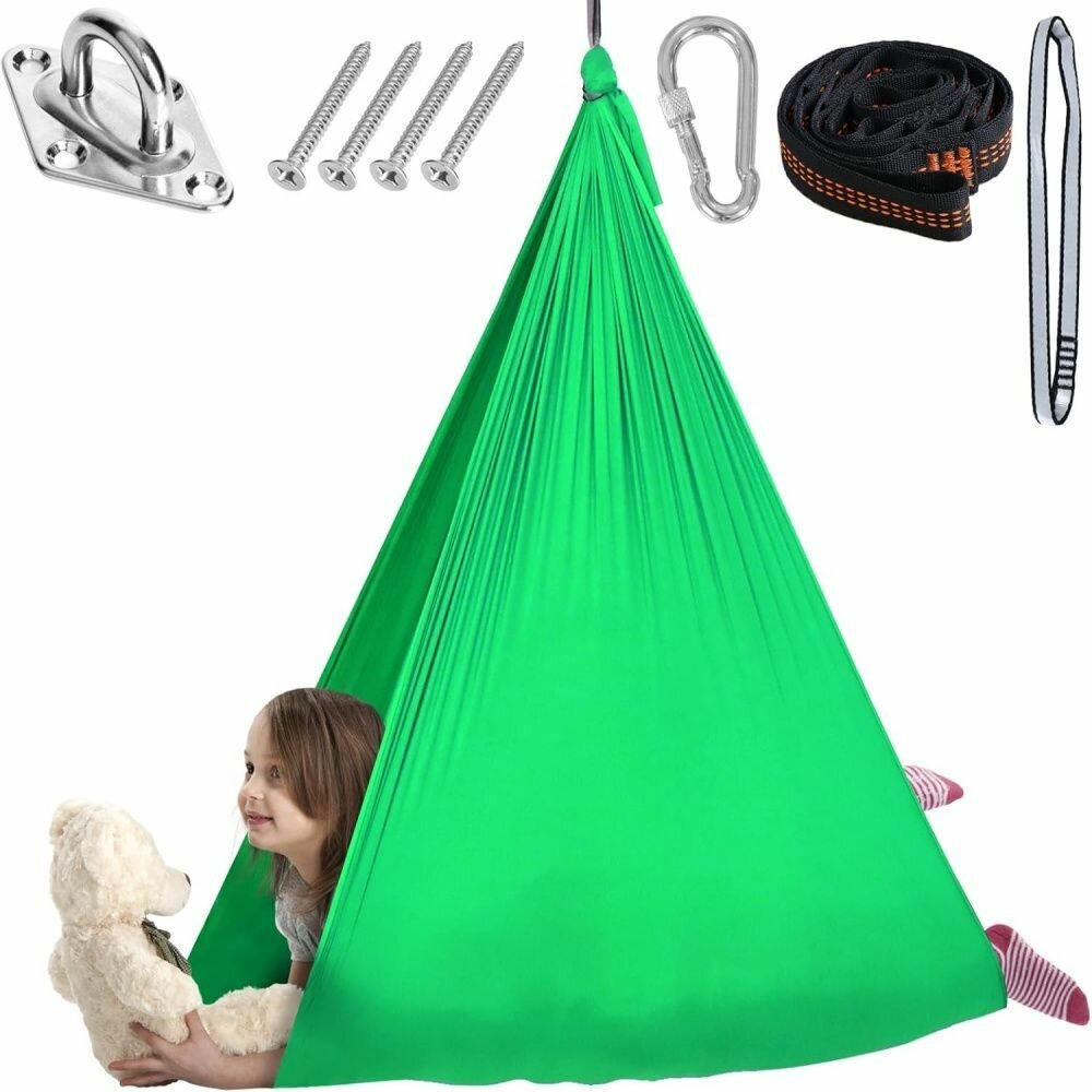 Детский эластичный гамак, эластичные качели, сенсорная тренировка для облегчения аутизма, крытый гамак-качель