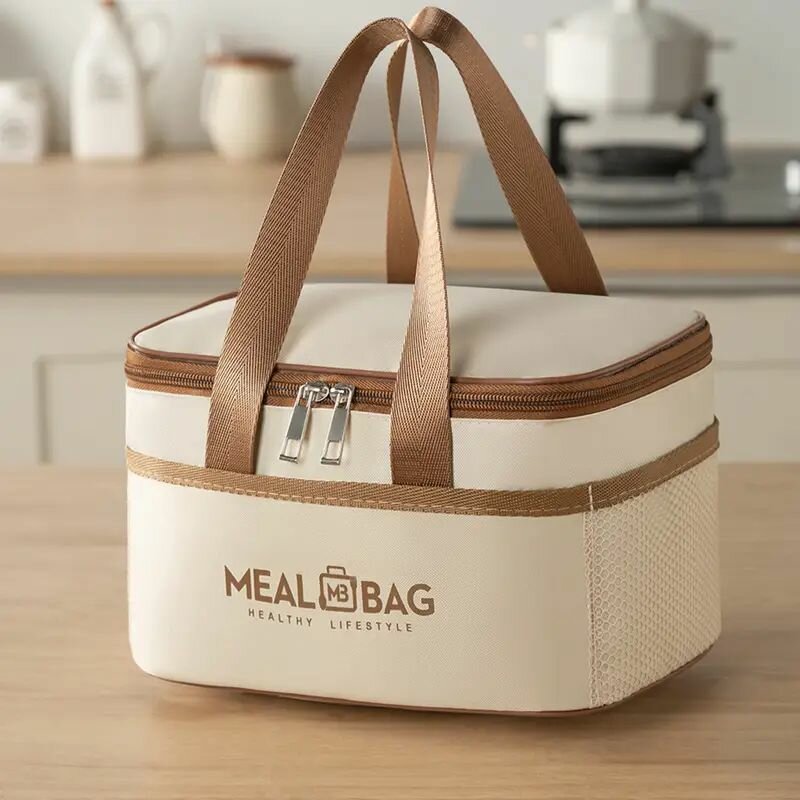 Сумка для обеда, герметичная, портативная, с термоизоляцией, 14,5х24,5 см