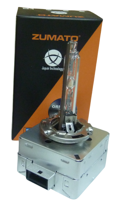 Ксеноновая лампа D1S Zumato 4300K (66140XNB) +70% больше света, цвет штатного ксенона (тепло - белый свет) - 1 шт.