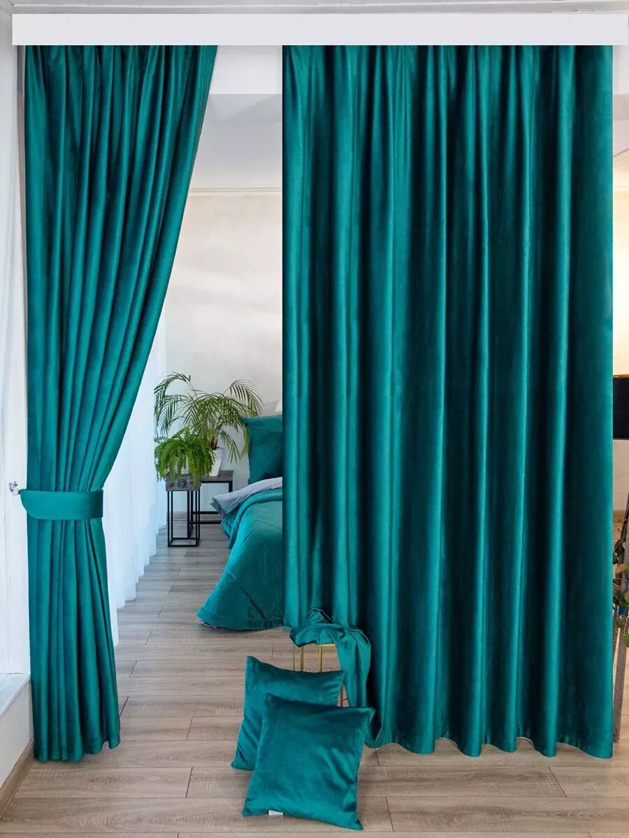 Шторы бархат антикоготь 300х275 (2 шт), Evrika Home