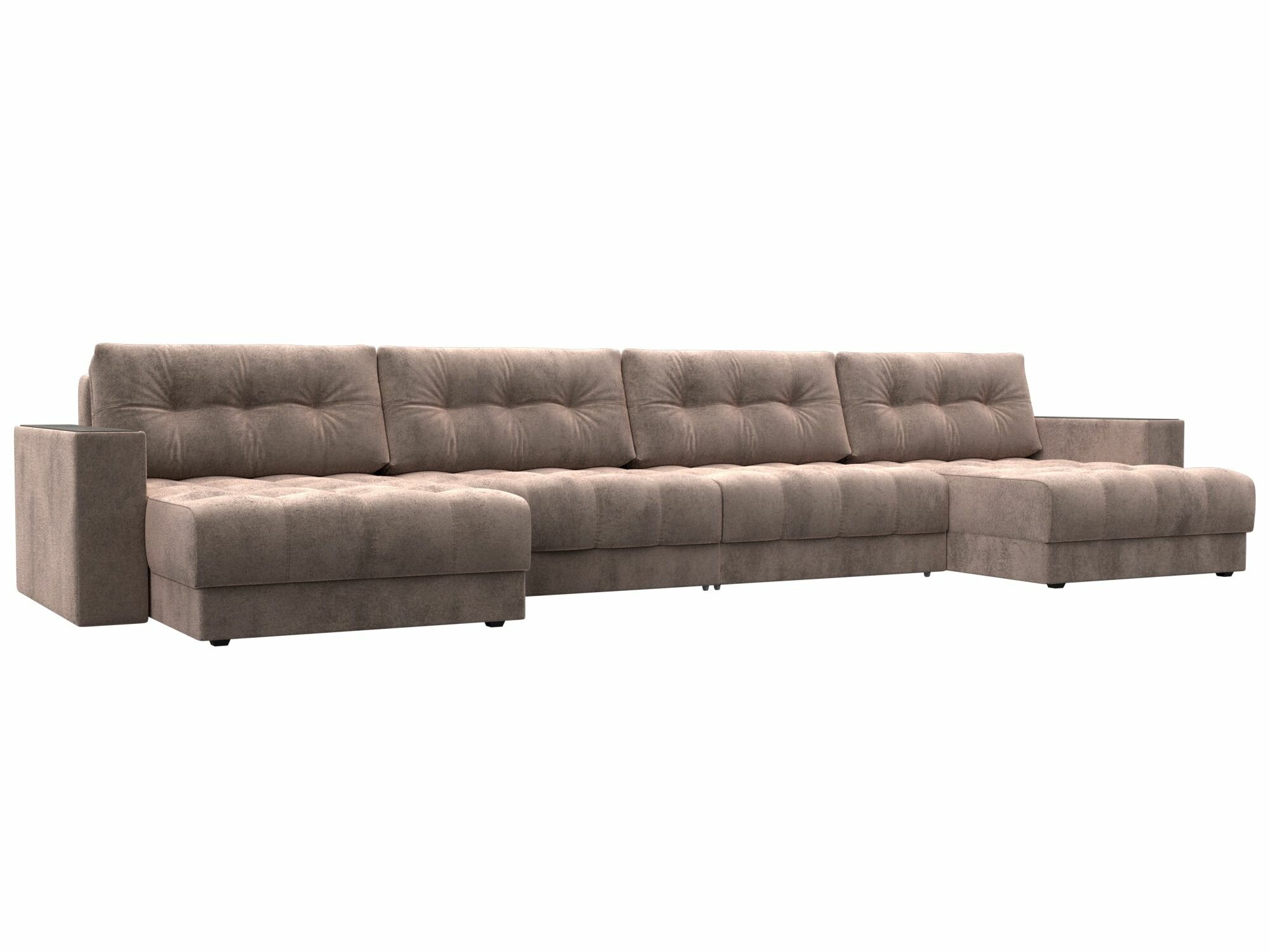 Диван П-образный с декором Бруно НПБ Лонг, Велюр