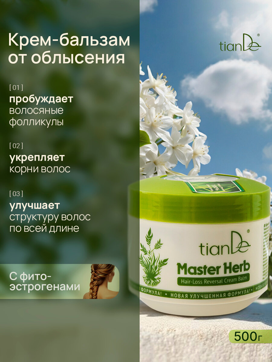 Крем бальзам для роста волос, против выпадения облысения TianDe