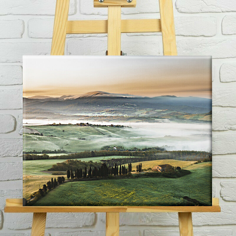 Картина на холсте 40х50 см "Италия, холмы Тосканы", на стену для интерьера