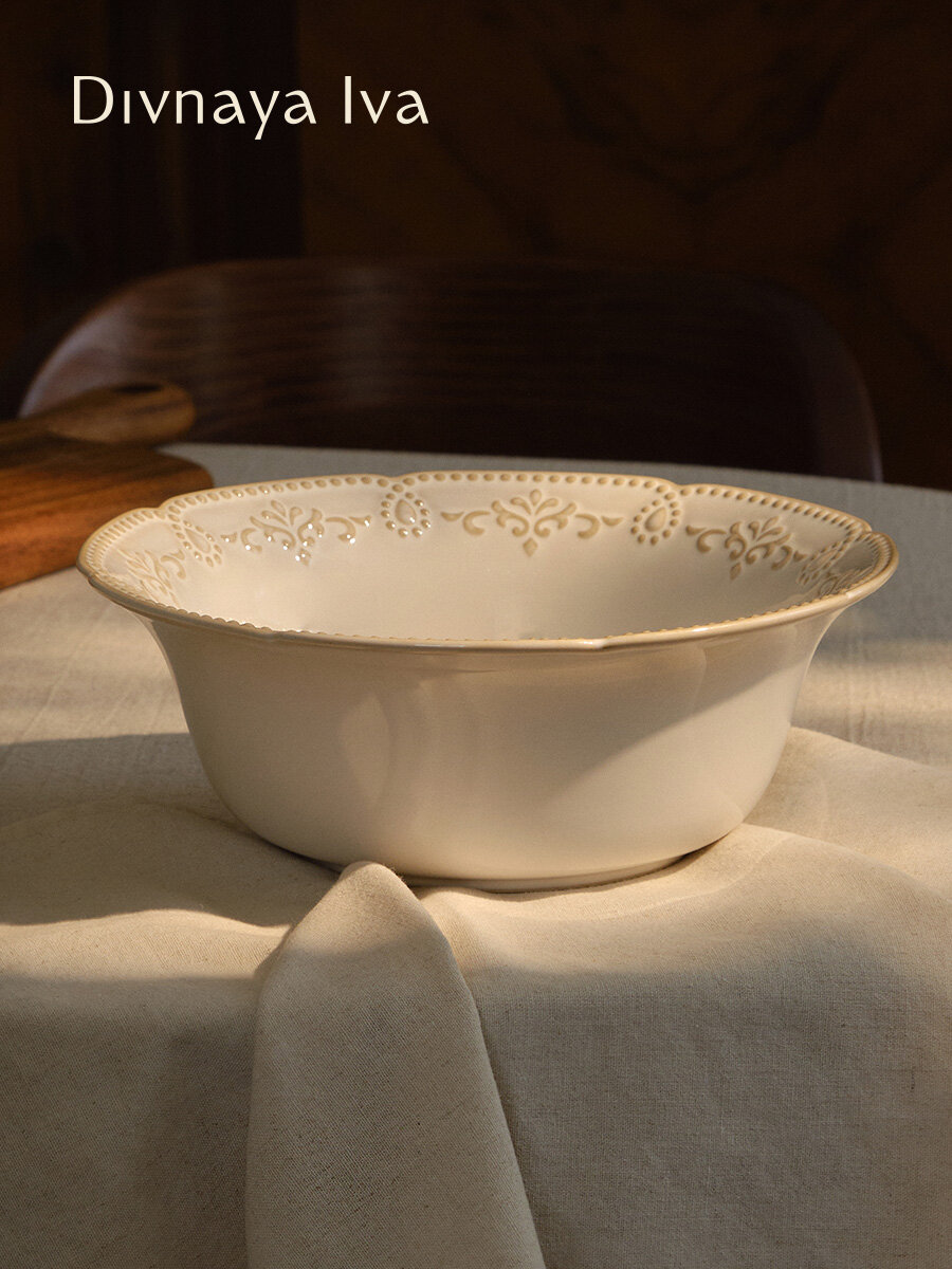 Салатник, тарелка глубокая, фарфор, тарелка для супа, Divnaya Iva