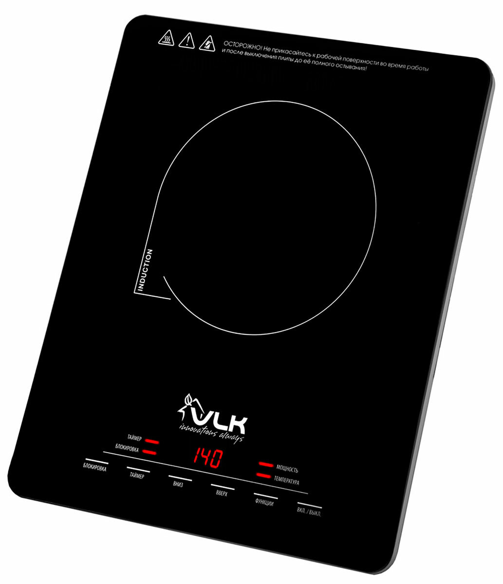 Плита настольная индукционная VLK Palermo 7736 29 см, 1 конфорка, черный