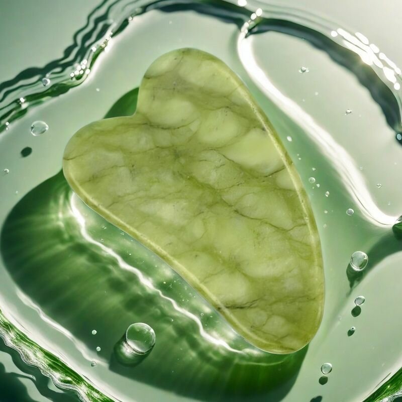 Нефритовый камень массажер скребок гуаша для лица и тела