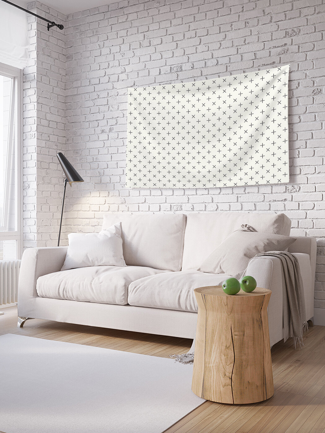 Фотопанно на стену горизонтальный постер 100х150 "Серая клетка", JoyArty