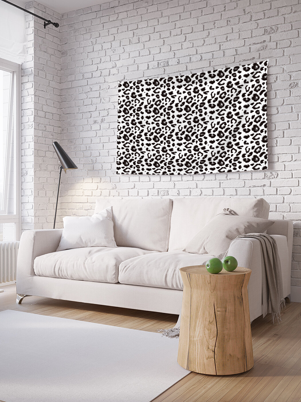 Фотопанно на стену горизонтальный постер 100х150 "Шкура леопарда", JoyArty