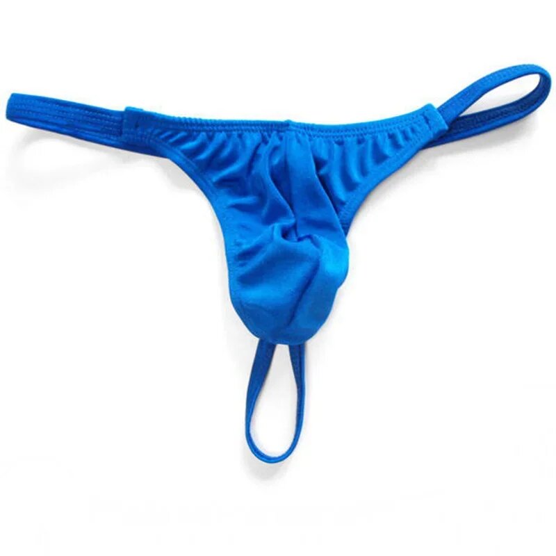 Мужские стринги и G-string из нейлона L-3XL Синий, L, Blue
