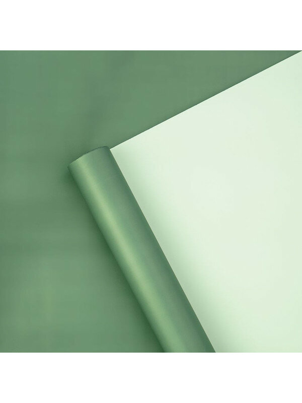 Пленка матовая 58см х 10м, темно-зеленый/зеленый