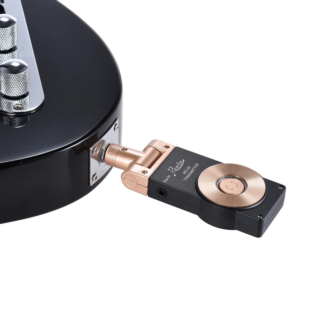 Rowin WS-20 2.4G беспроводной перезаряжаемый передатчик-приемник для электрогитары, дальность передачи 30 метров, USB-кабель для зарядки