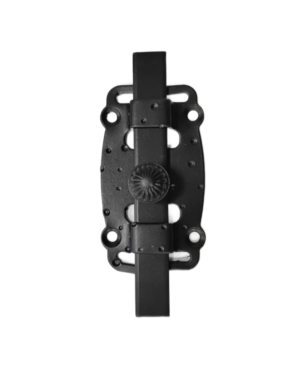 Задвижка для ворот 140мм, накладная, сталь, толщина двери 30мм, черный