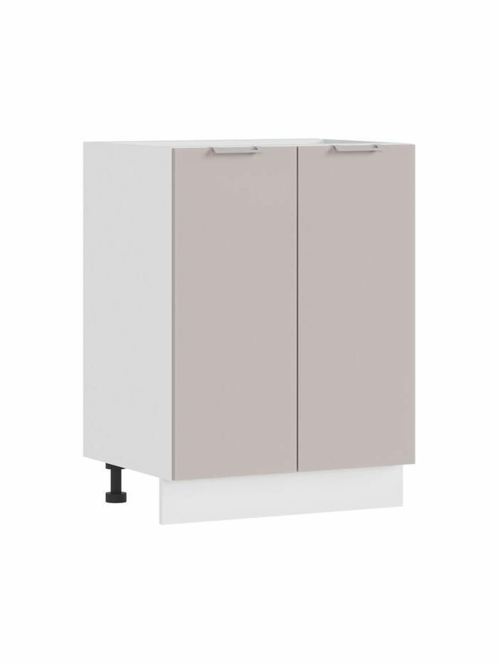 Кухонный модуль напольный, стол Тая с полкой, 60х46х81.6 см, Белый / Рубелит