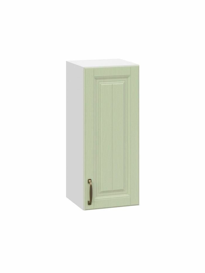 Кухонный модуль навесной, шкаф Флоренс с полками, с доводчиками, 30х29.6х72 см, Белый / Фисташковый структурный