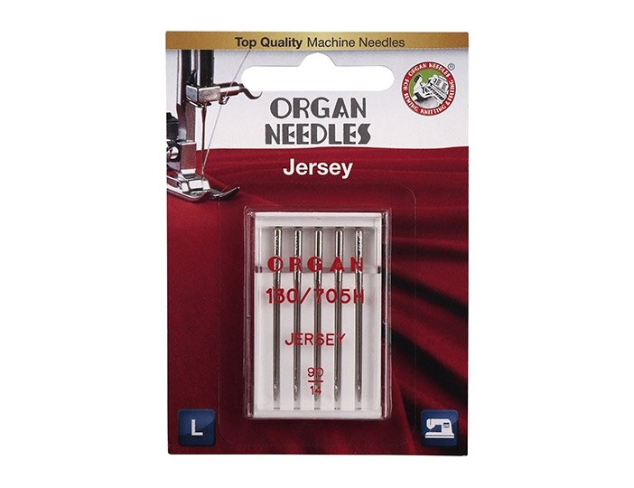Иглы ORGAN джерси №90 для бытовых швейных машин упаковка 5 игл