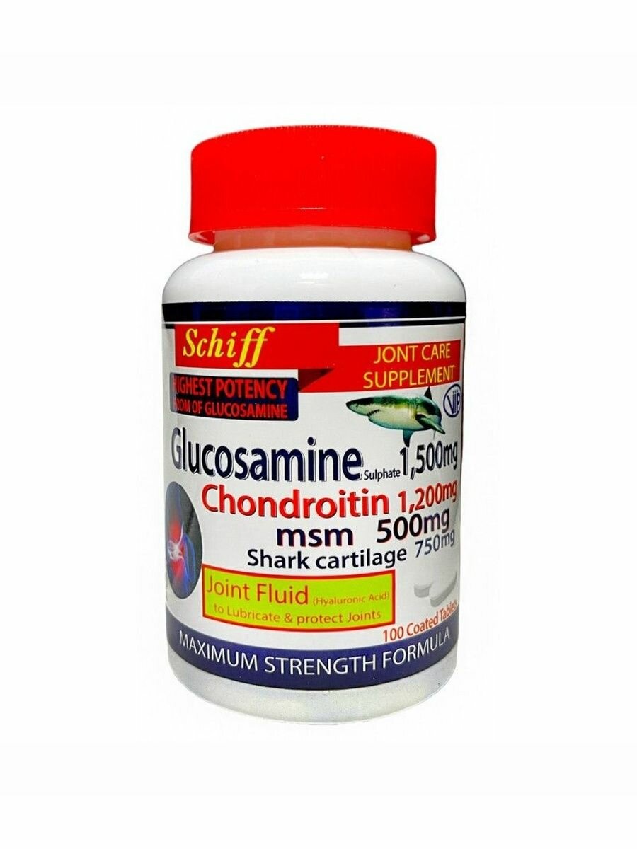 Глюкозамин "Schiff", для опорно-двигательной системы, 1500мг, 100 таблеток