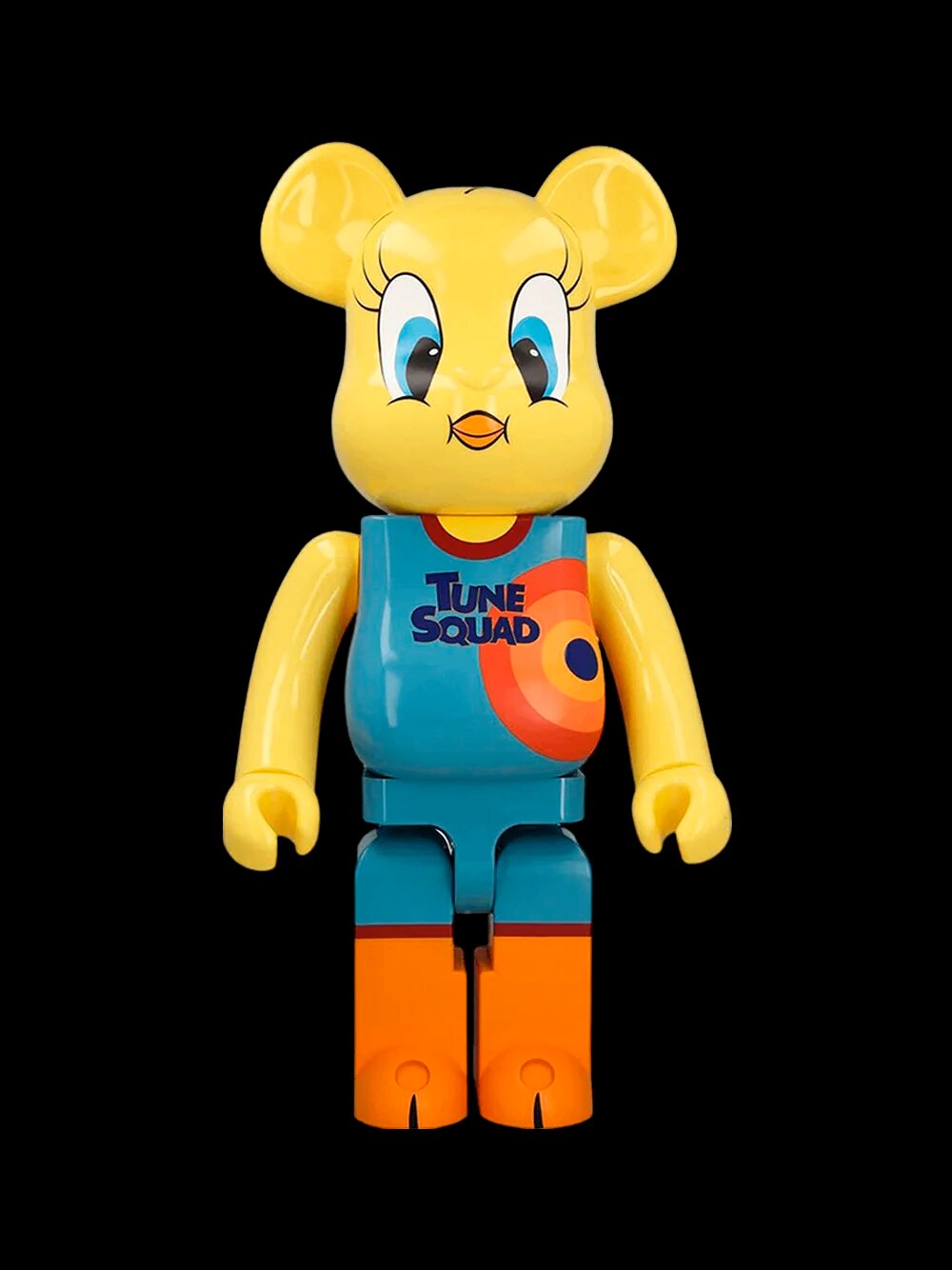 Коллекционная оригинальная фигура Bearbrick Tweety Space Jam 2 1000% / 70 см высота / ABS пластик / Medicom Toy / Желтый