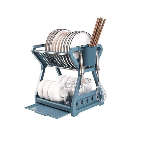 Посудомоечные полки сушилки вешалки 2 этажа тарелки корзины многофункциональные полки для посуды полки для хранения с палочками для еды полки и полки