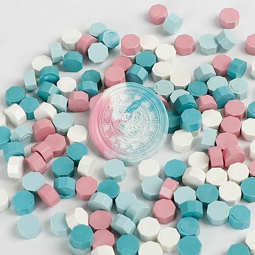 Сургуч в гранулах 100шт - цвет ассорти баблгам. Воск кусковой цветной для творчества