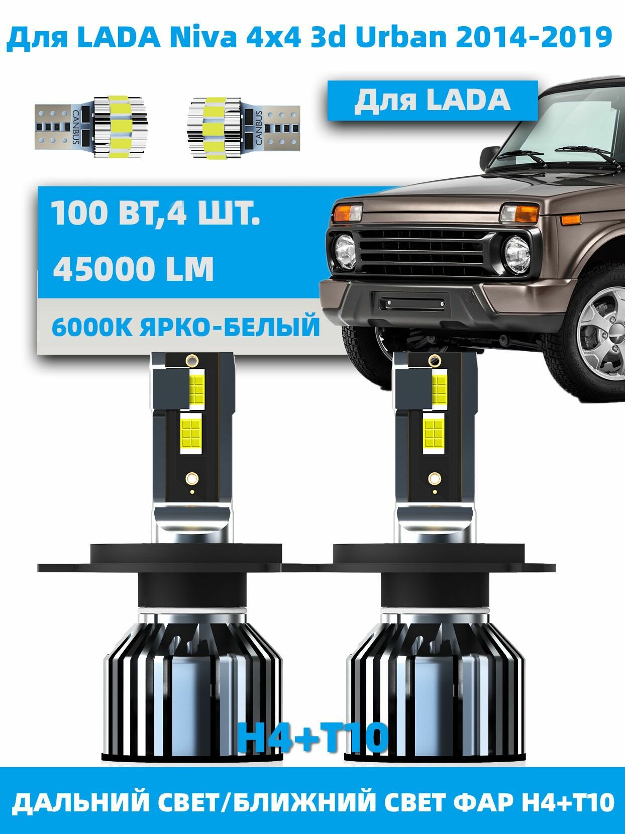 LED Лампочка Для LADA Niva 4x4 3d Urban 2014-2019, Импортируемые товары