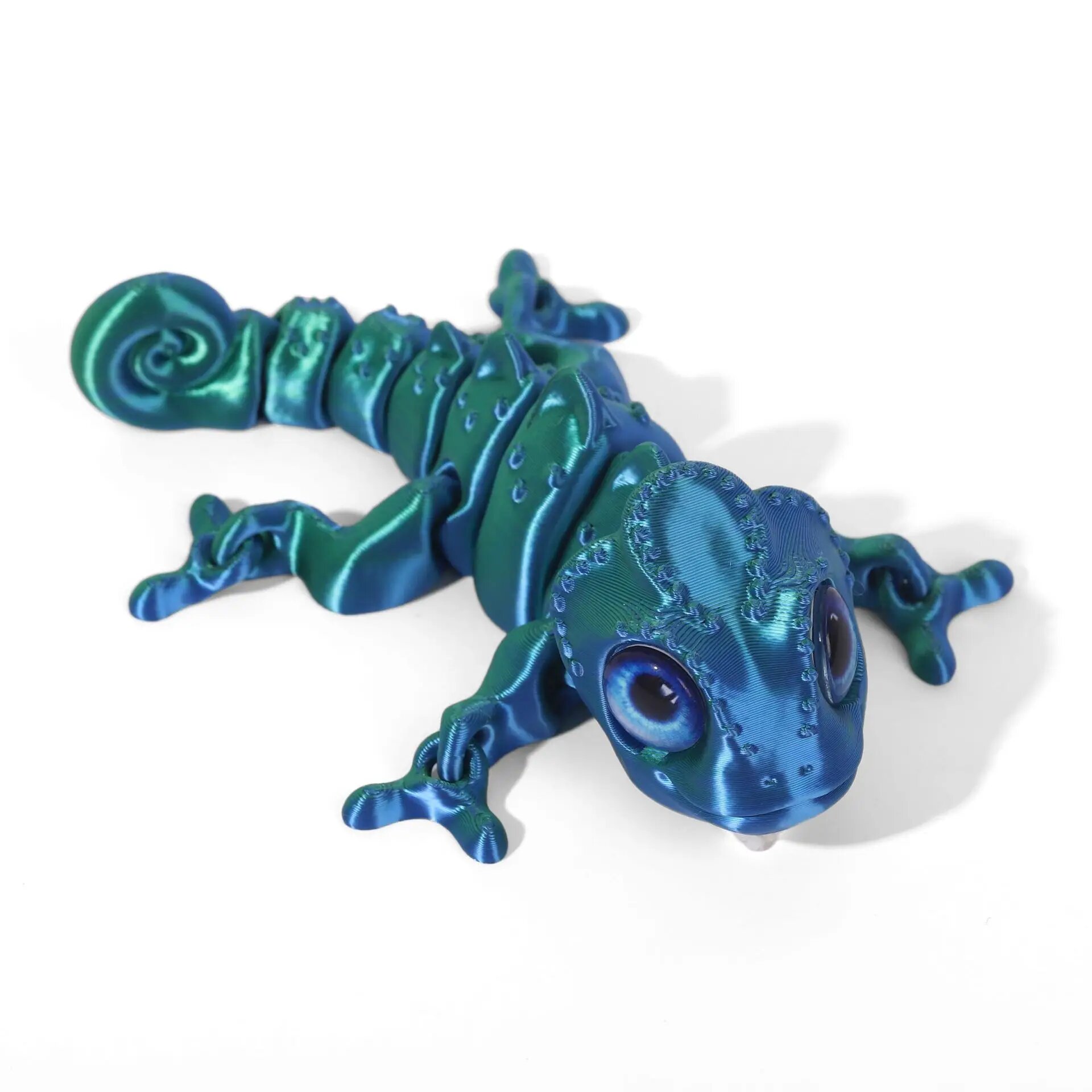 MOONBIFFY Фигурки хамелеонов 10cm, Blue Green - Male