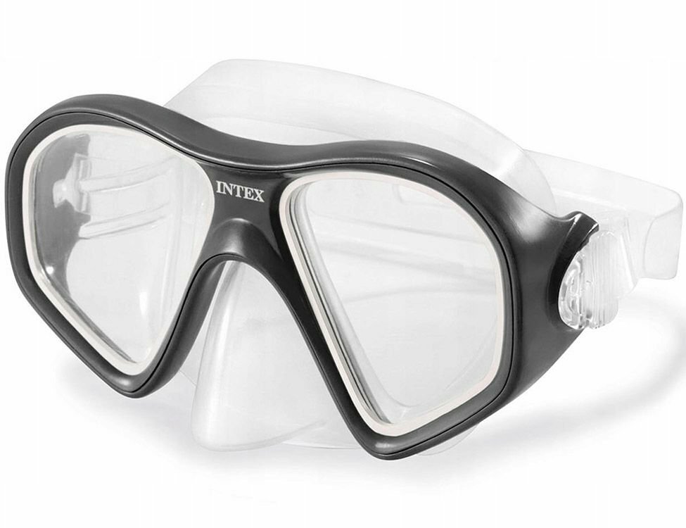 Маска для плавания Reef Rider серая, от 14 лет, 55977-серый