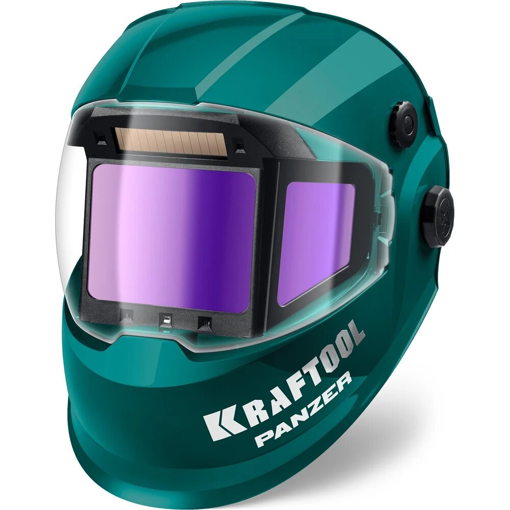 Маска сварщика KRAFTOOL Panzer хамелеон затемнение 3/4-8/9-14 11061, защиты глаз