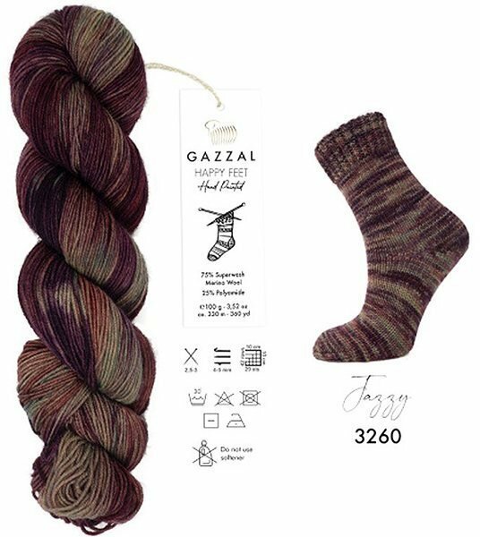 Пряжа Gazzal HAPPY FEET 3260 персиковый мусс (1 моток)