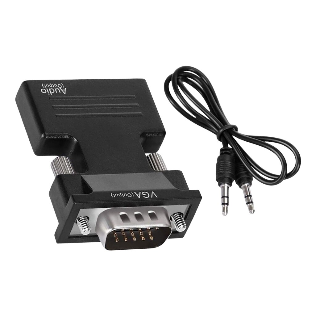 Конвертер HDMI в VGA HDMI женский в VGA мужской со звуком