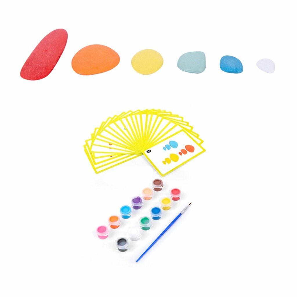 Большой размер Неокрашенной гальки, Подходящей к Пазлу DIY для детей Kingdergarten, для игры с Креативными Детскими Принадлежностями для Рисования