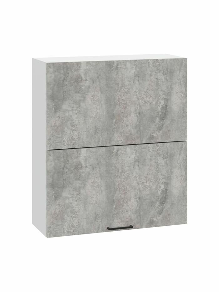 Кухонный модуль навесной, барный шкаф Урбан, высокий, 80х29.6х91.2 см, Белый / Цемент светлый