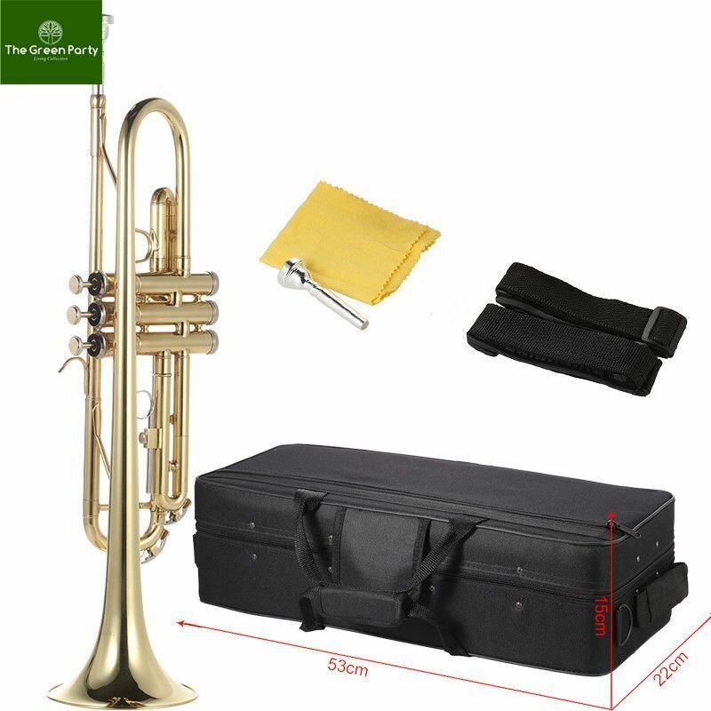 Труба си-бемоль Латунь, лакированная золотом