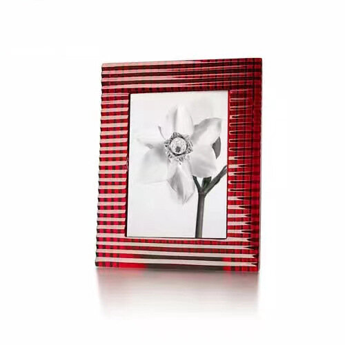 Фоторамка Baccar, хрустальная, красная, для 7-дюймовых фотографий