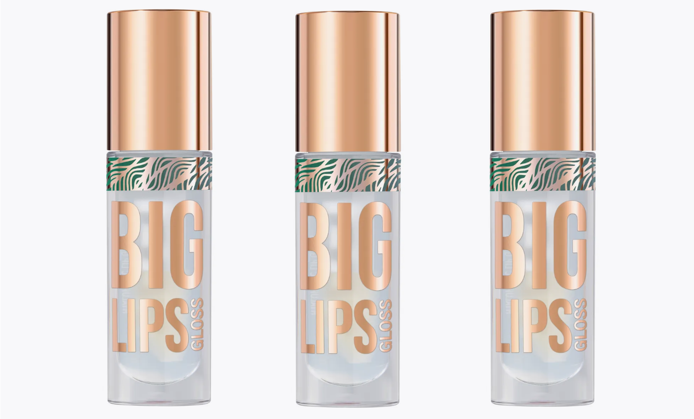 Блеск для губ STELLARY Lipgloss Big Lips тон 01 Pure glow, 4 мл - 3 штуки