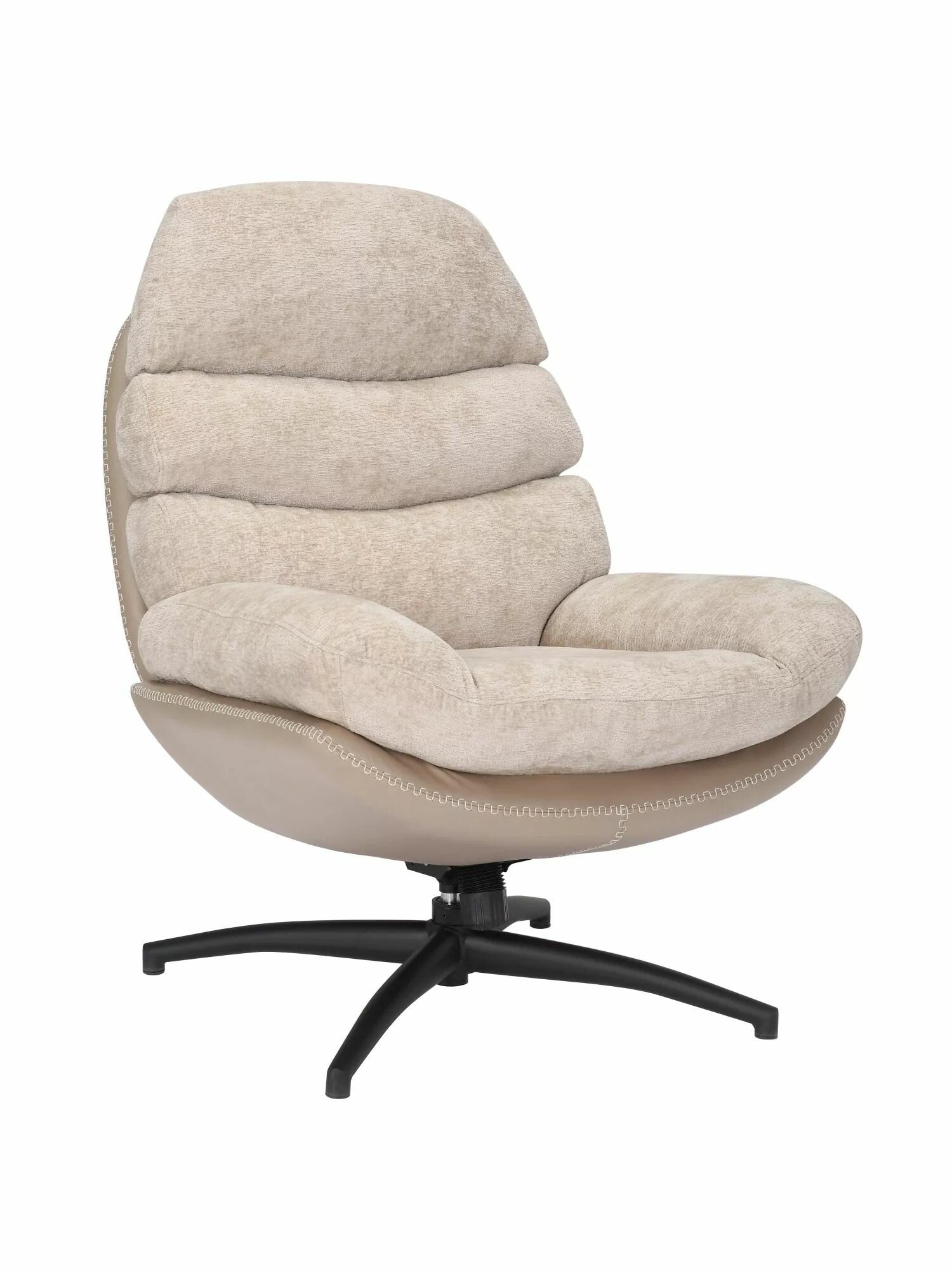 Дизайнерское кресло SIGNAL GISELLE бежевый/бежевый/черный мат