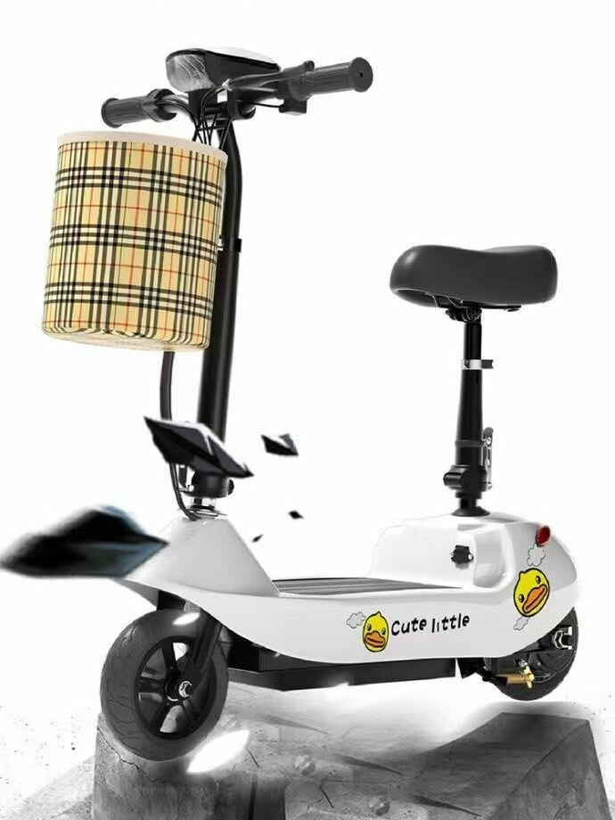 Электросамокат, для взрослых и детей, максимальная скорость 35км/ч, мощность 350Вт