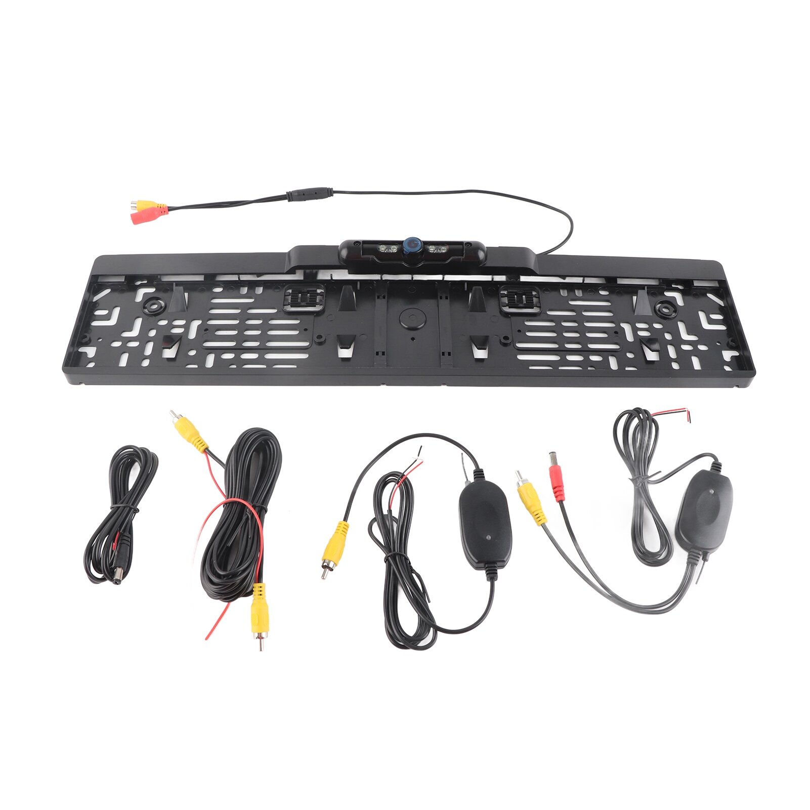 Беспроводная ИК-камера заднего вида с углом обзора 170 градусов для номерного знака, системой помощи при парковке и широкоугольным сигналом Overseas Funk для четкого ночного видения