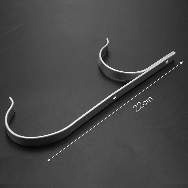 Настенное крепление для штанг, шлангов, сачков и т. п. (алюминий), длина 22 см, цена - за 1 пара