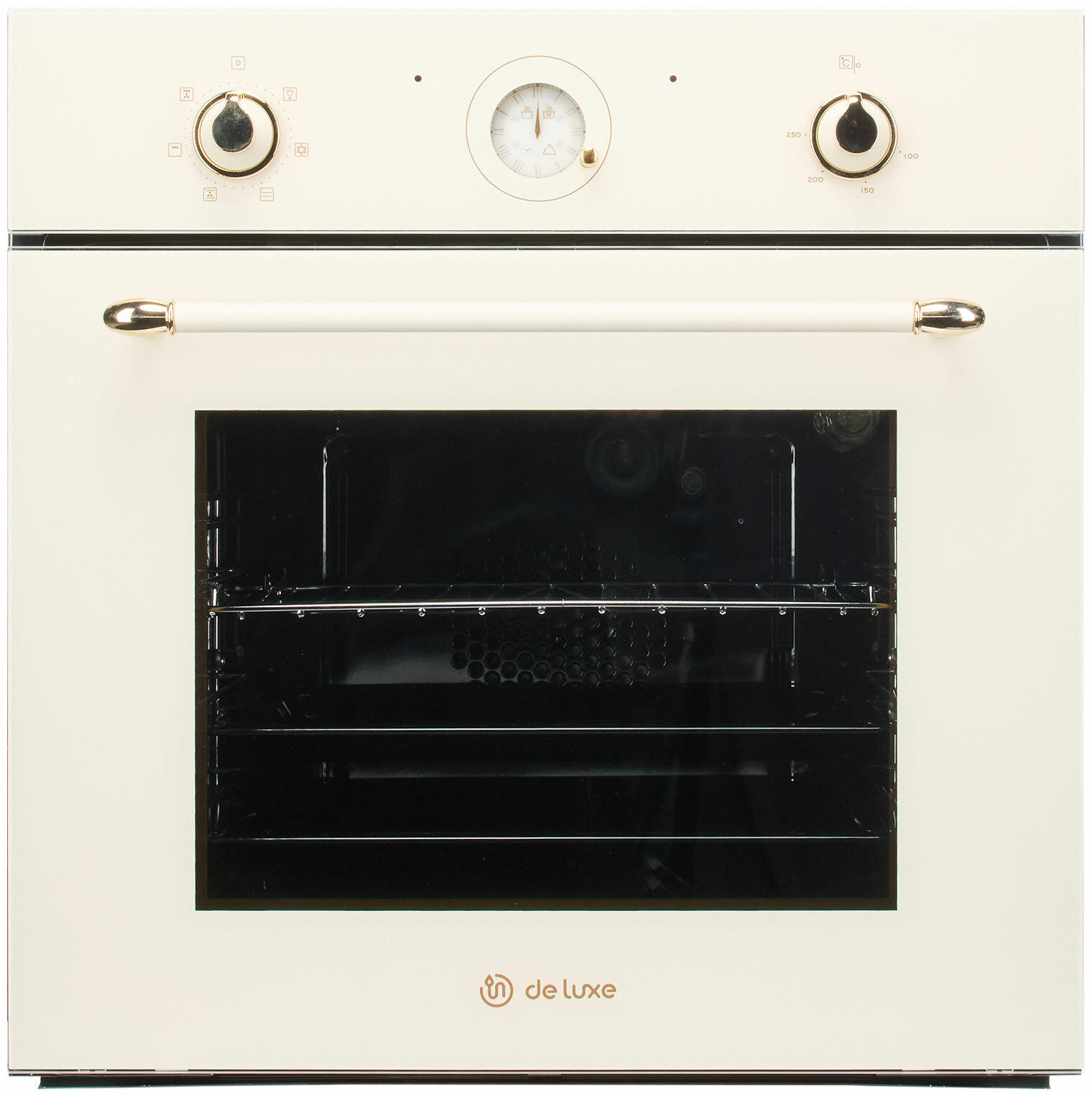 Электрический духовой шкаф De luxe 6006.05эшв-152 59 см, 64 л гриль конвекция, бежевый